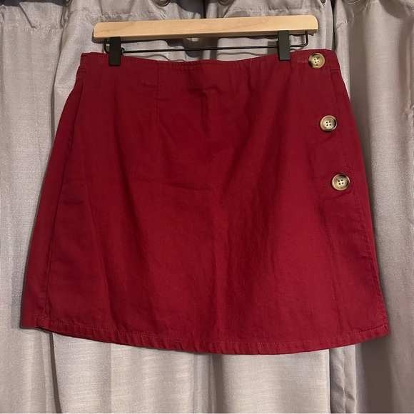Modcloth | Skirts | Modcloth Burgundy Grammar Glam Mini Skirt | Poshmark